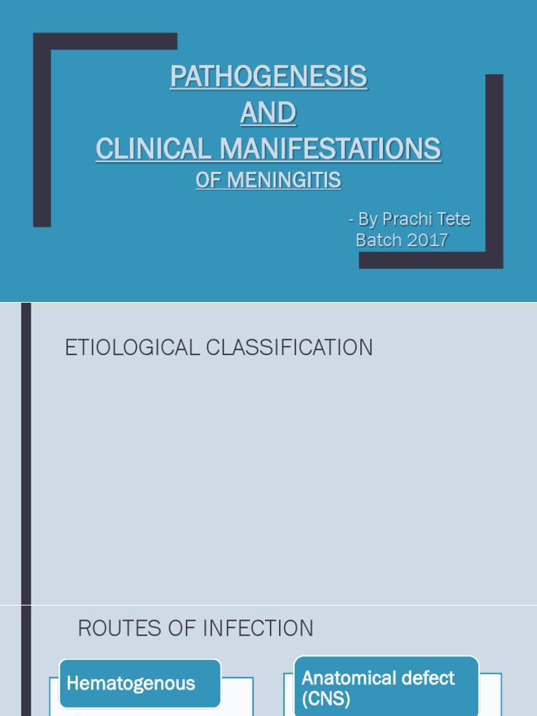 Meningitis Pathogenesis Overview | PDF | Meningitis | Virus