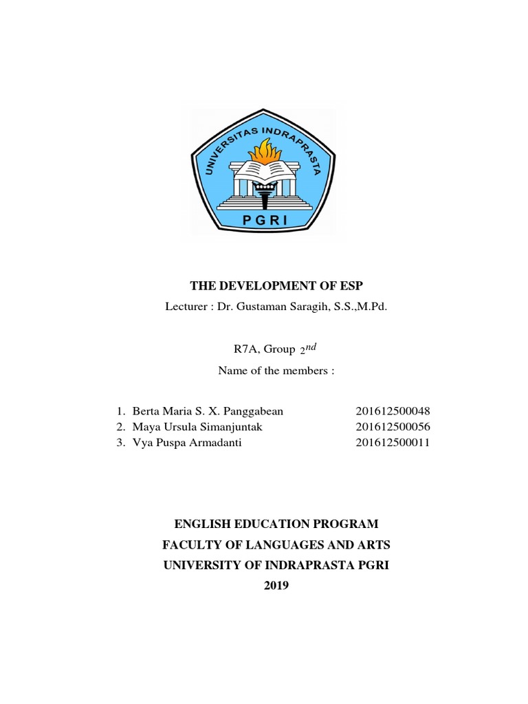 The Development of ESP | PDF | Discourse | Learning