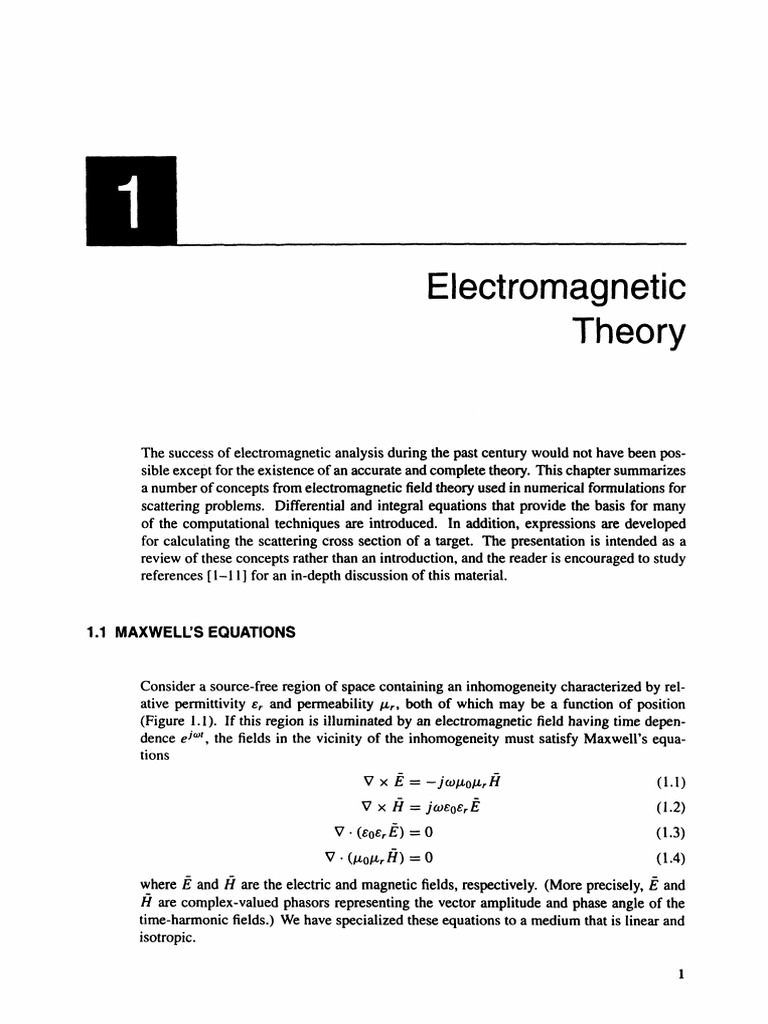 Advanced Electromagnetic Theory Concepts | PDF | Integral | Green's ...