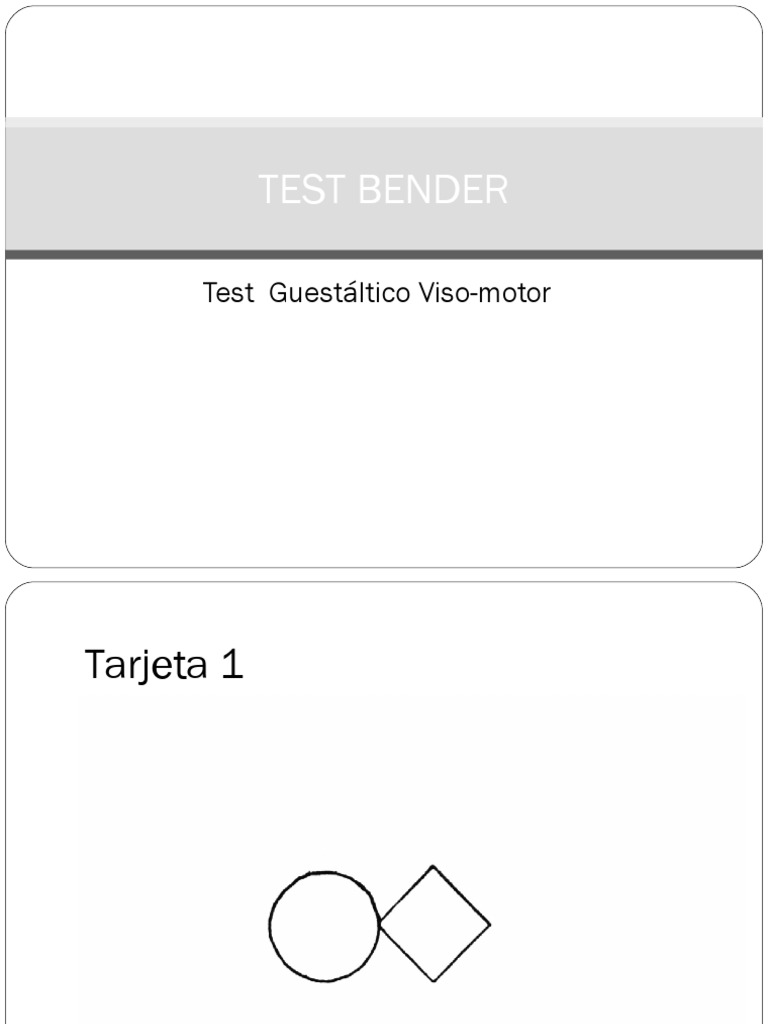 Tarjetas Bender | PDF