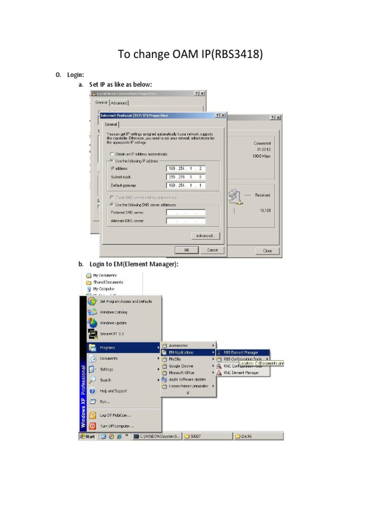 To Change OAM IP Ericsson | PDF