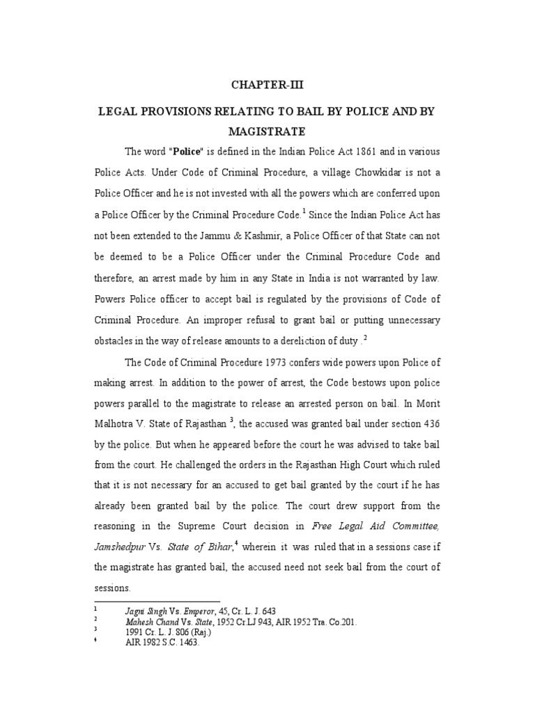 Bail - Short Notes PDF | PDF | Bail | Arrest