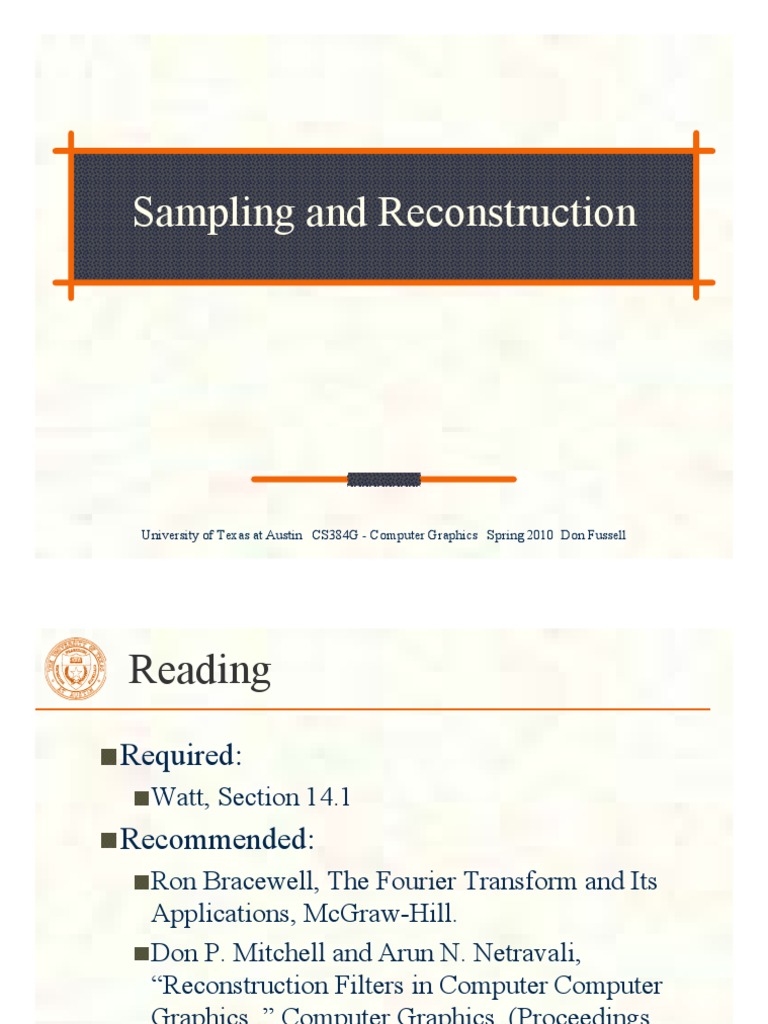 Lecture05 Sampling | PDF | Sampling (Signal Processing) | Theoretical Computer Science