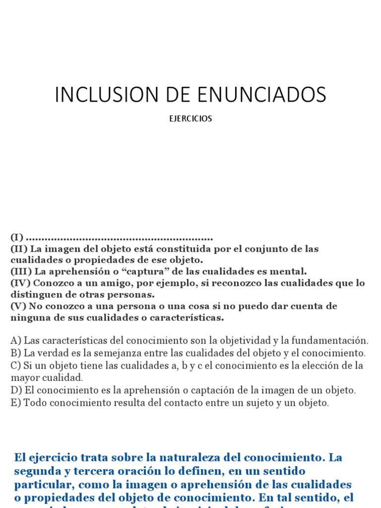 Inclusion de Enunciados | PDF | Cuba | Nómada