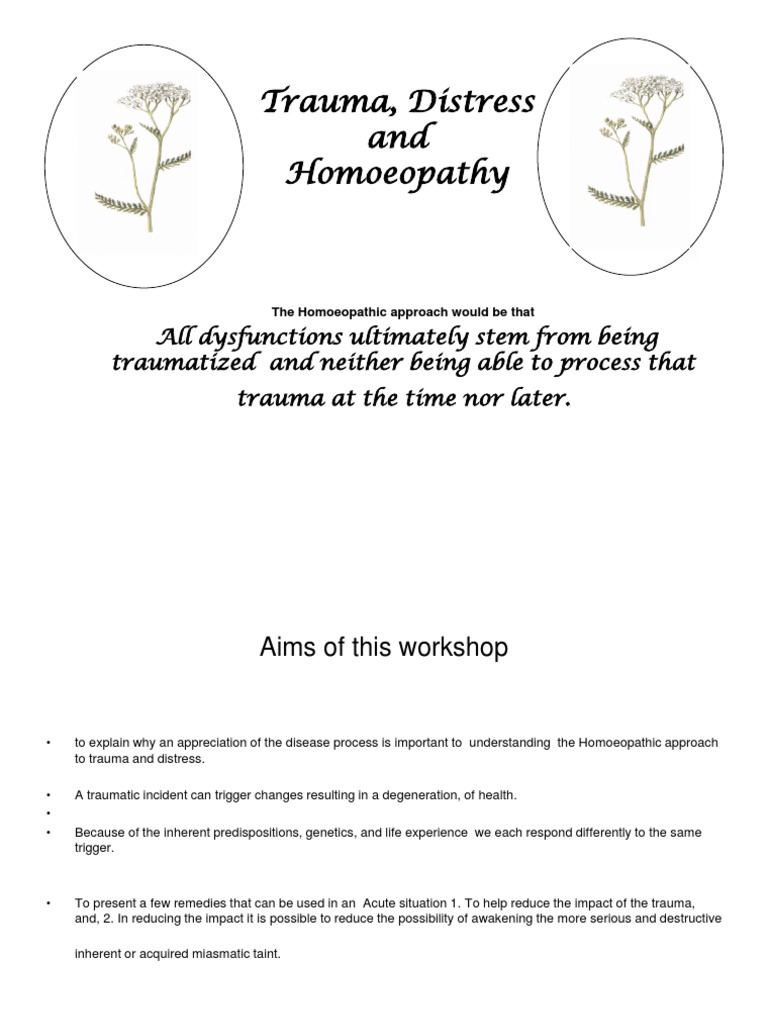 Homeopathy | PDF | Homeopathy | Psychological Trauma