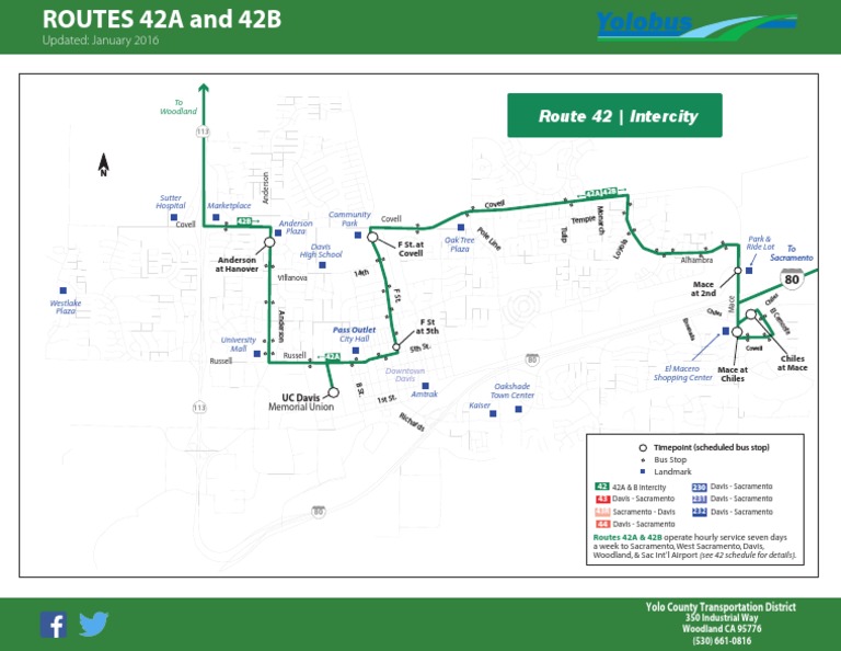 42A and 42B Map | PDF | Sacramento | Land Transport