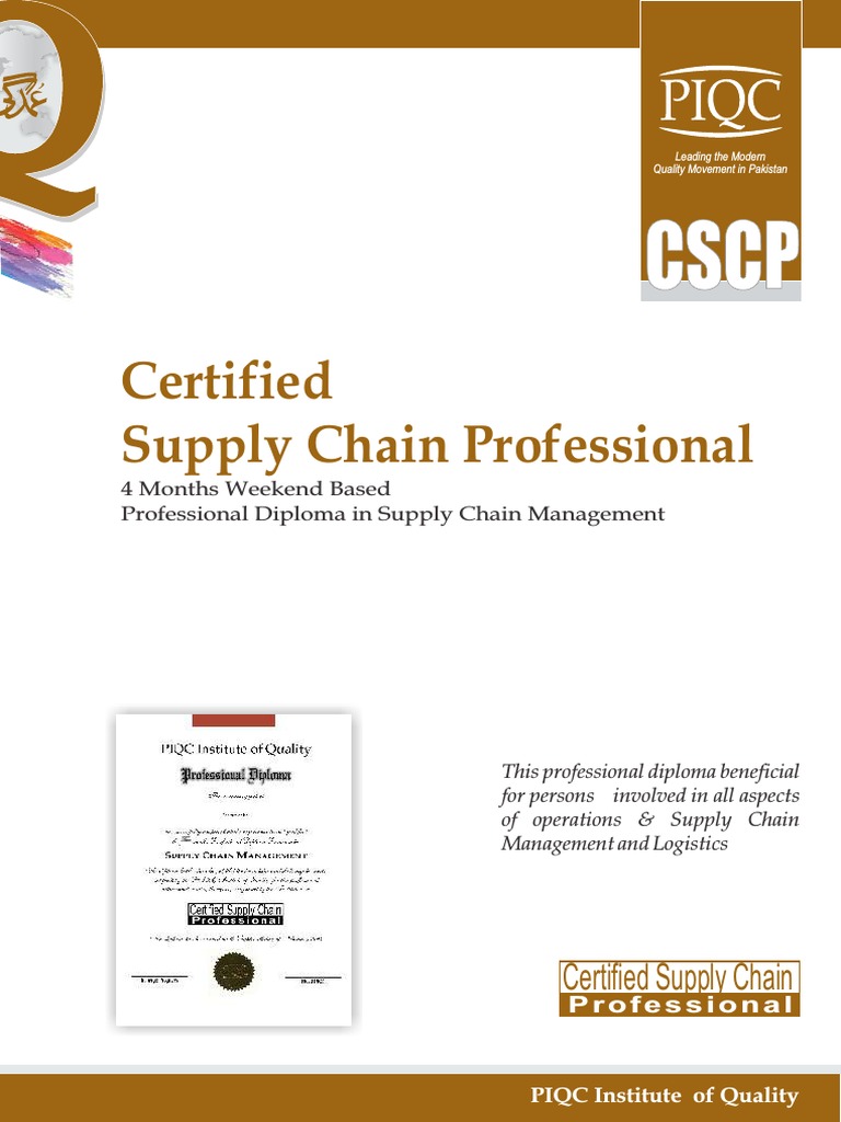 CSCP Outline | PDF | Supply Chain | Supply Chain Management