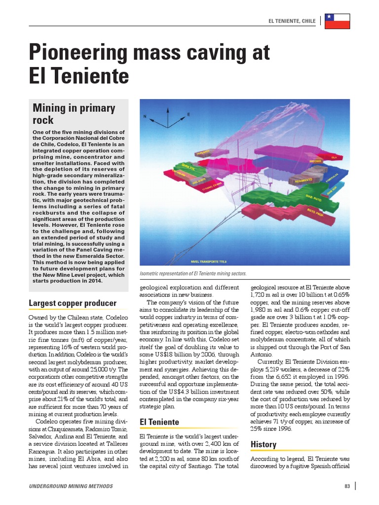 083 Pioneering Mass Caving at El Teniente | PDF | Mining | Nature