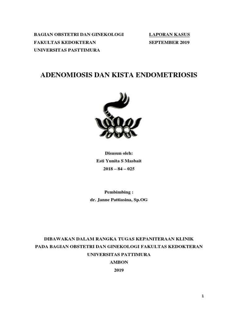 Lapsus Adenomiosis & Kista Endometriosis Esti-1 | PDF