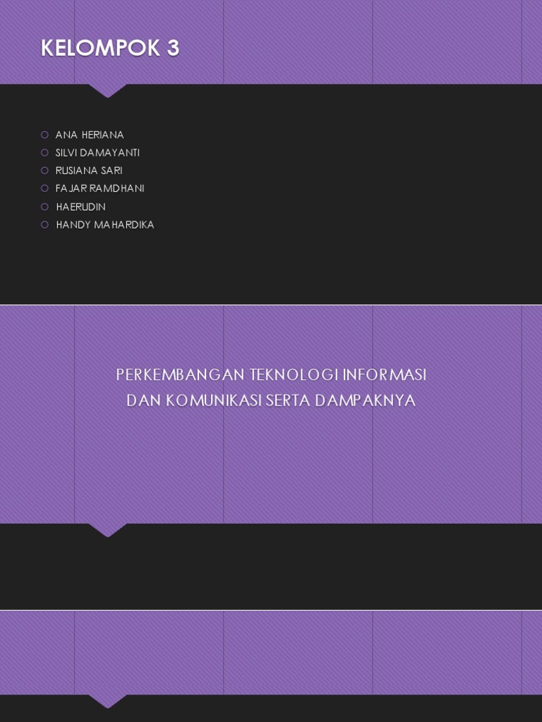 Perkembangan Teknologi Informasi Dan Komunikasi Serta Dampaknya | PDF