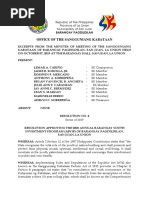 SK Resolution | PDF | Philippines | Government