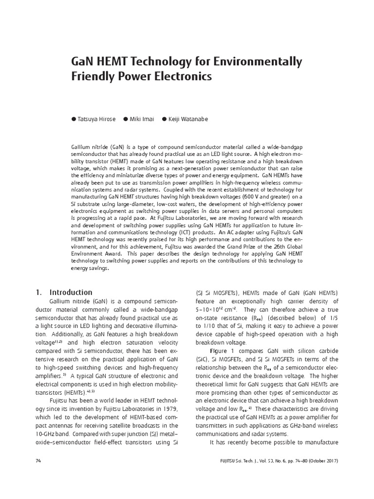 GaN Research Paper | PDF | Field Effect Transistor | Rectifier