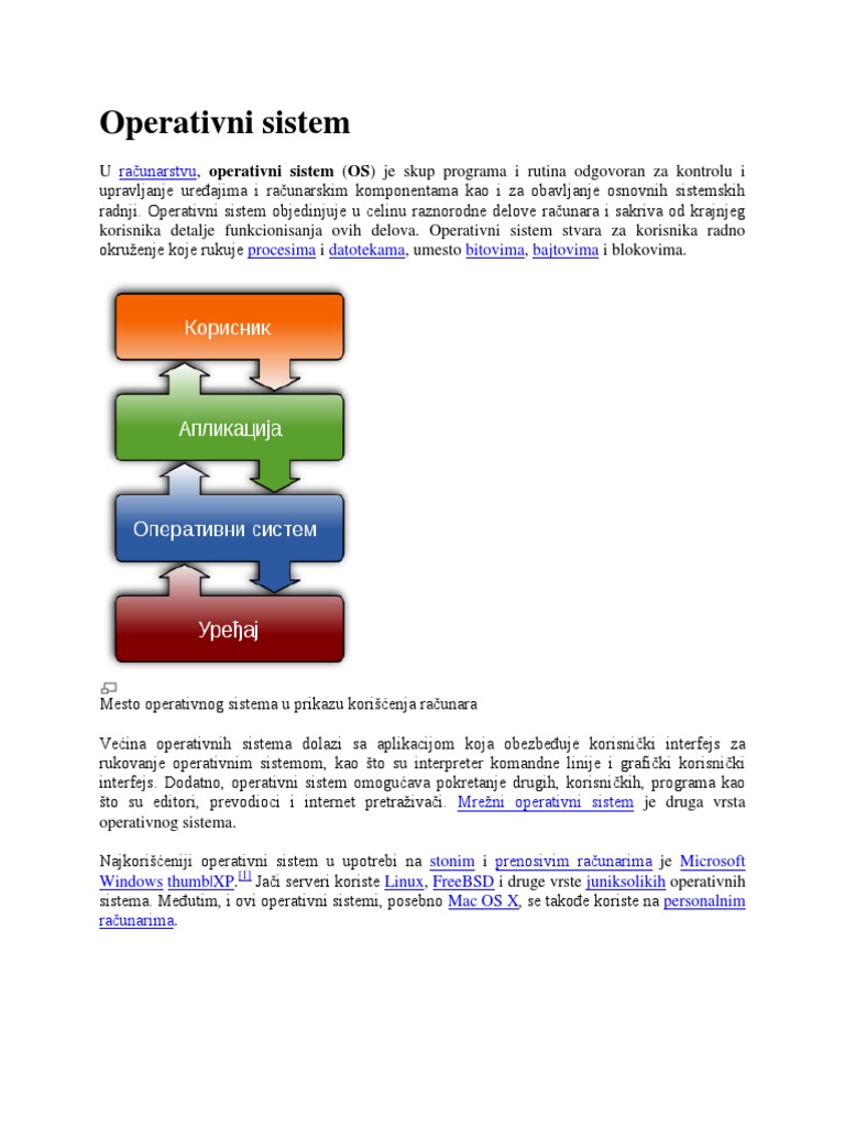 Operativni Sistem I Instalacija | PDF