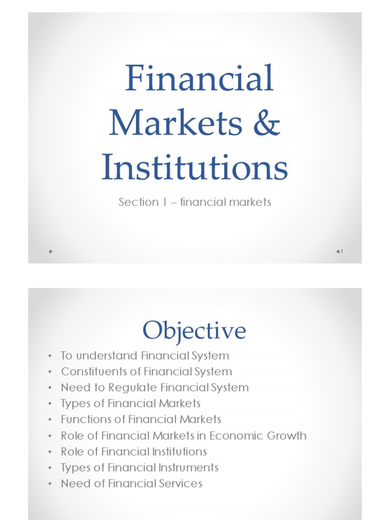 Module 1 | PDF | Financial Markets | Securities (Finance)
