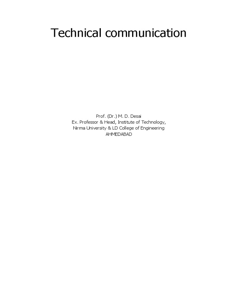 Technical Communication | PDF | Nonverbal Communication | Lecture