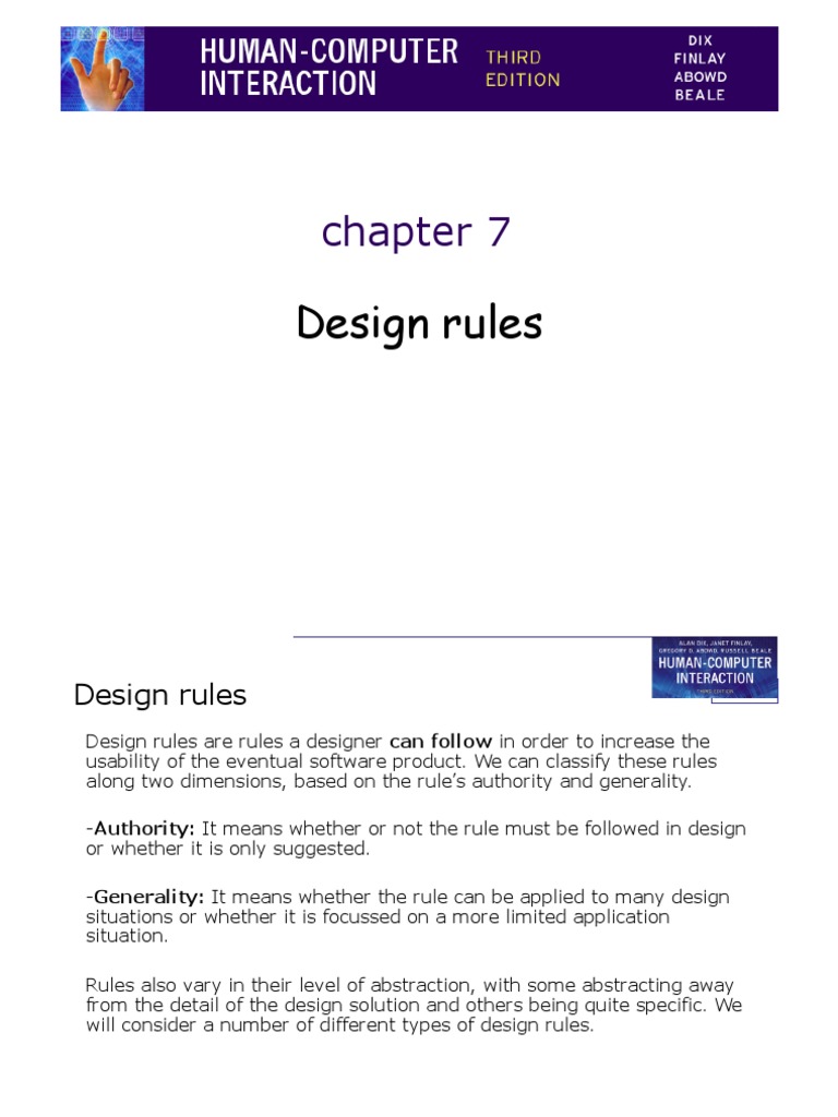 Design Rules | PDF | Usability | System