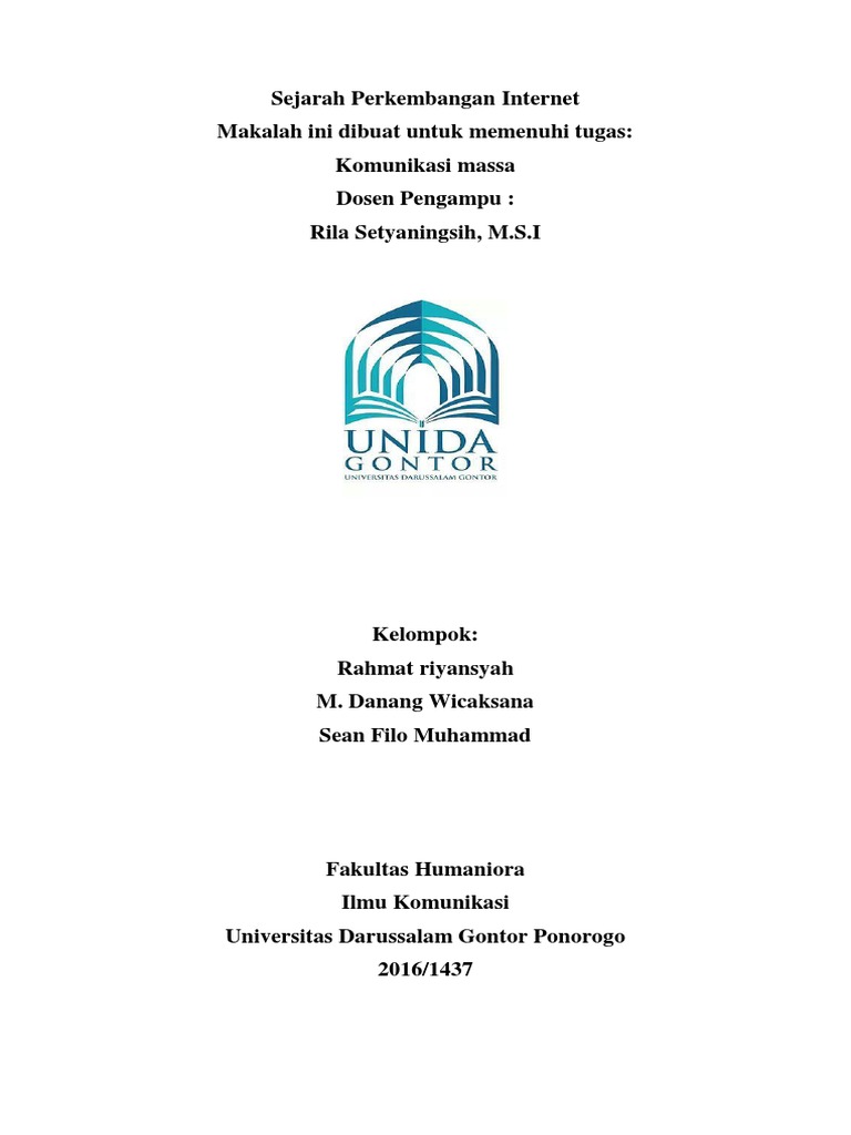Sejarah Perkembangan Internet Pdf