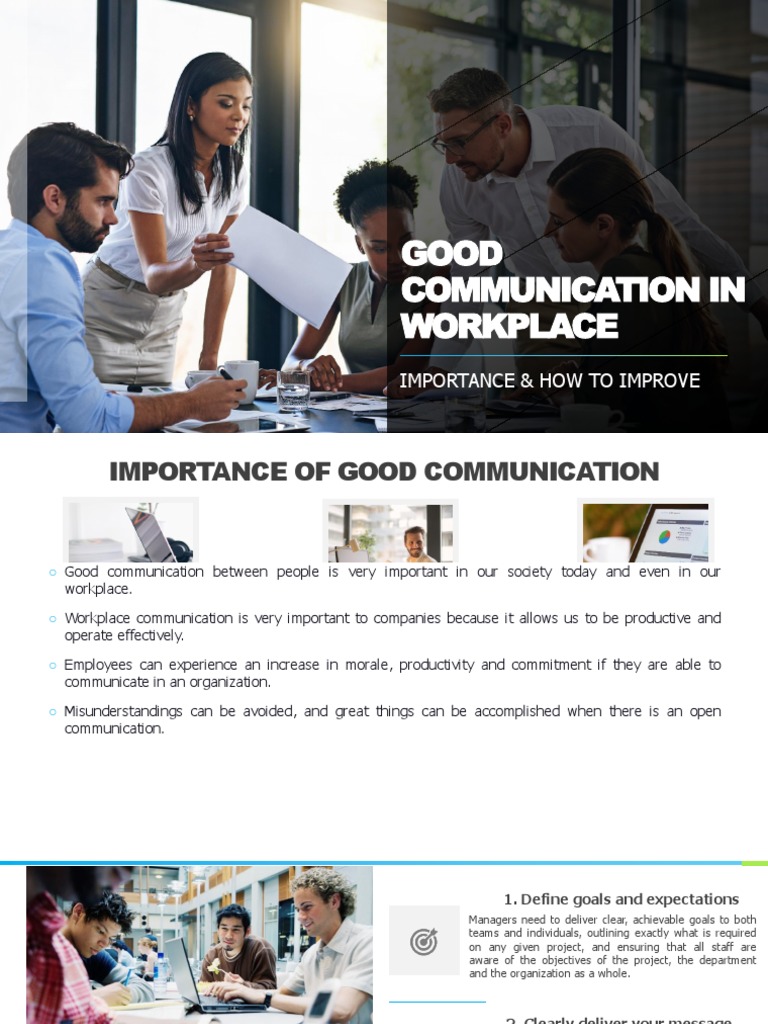 Good Communication in Workplace | PDF | Communication | Employment