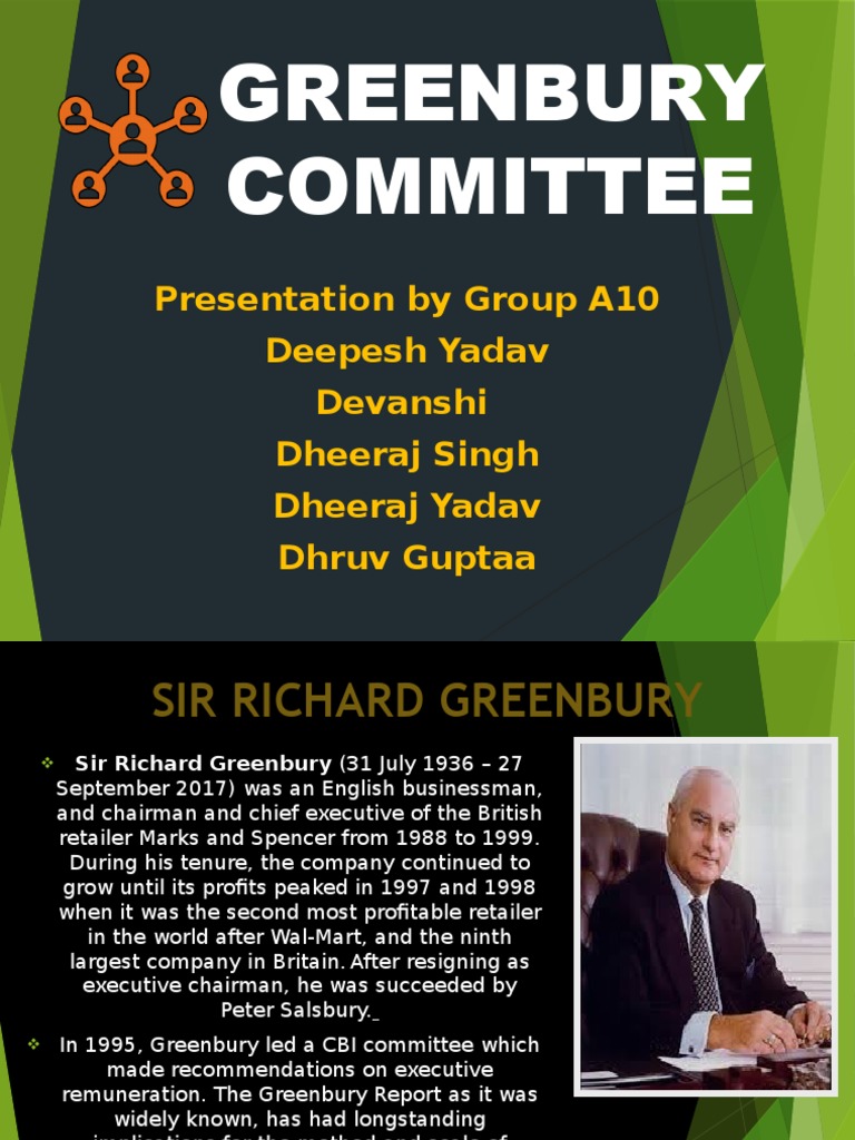 Greenbury Report on Executive Remuneration | PDF | Board Of Directors ...