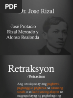 Ang Retraksyon Ni Rizal | PDF