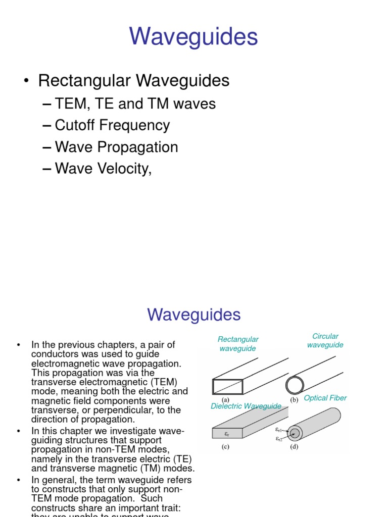 Waveguides | PDF | Waveguide | Electromagnetic Radiation