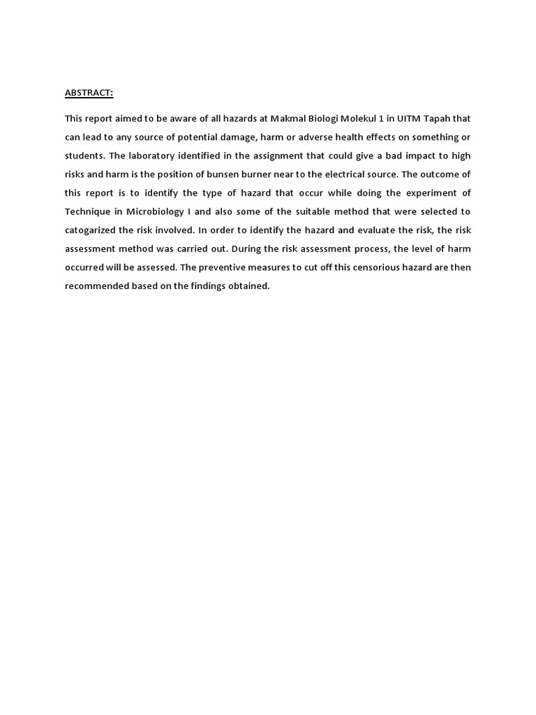 WPA Report FSG301 | PDF | Hazards | Risk