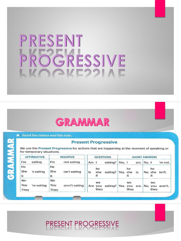 Present Progressive | PDF