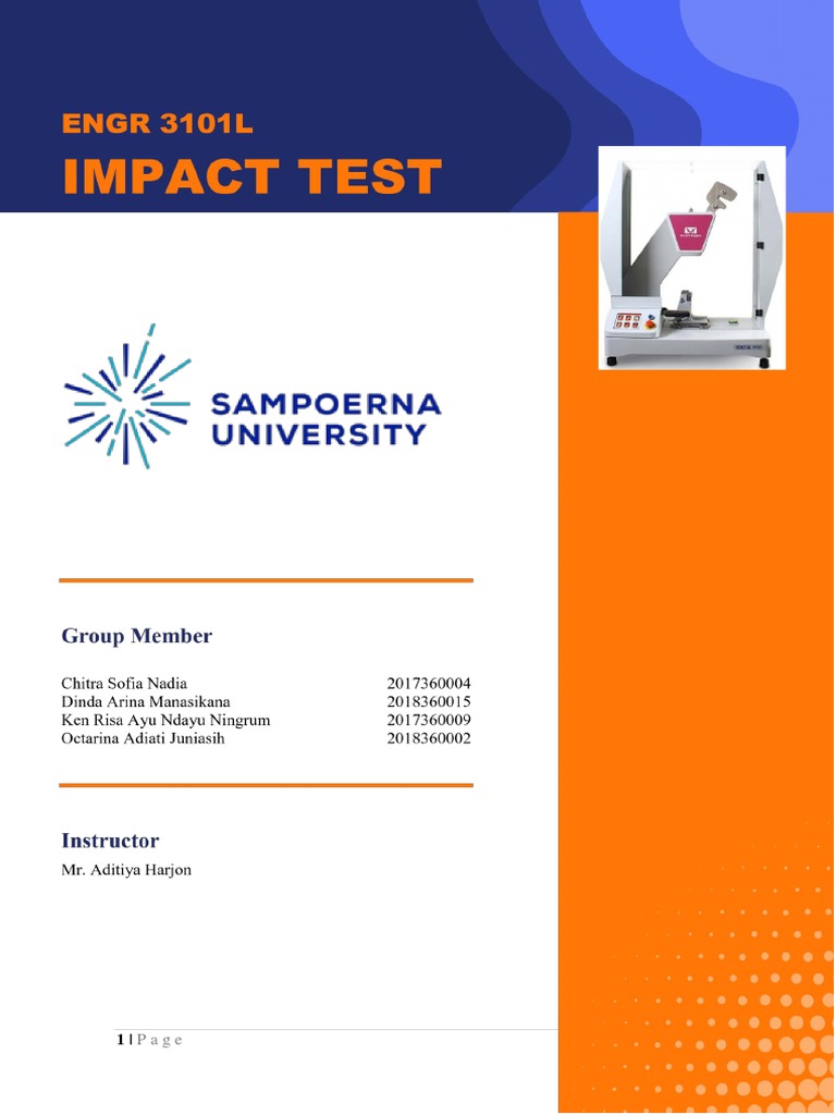 Charpy Impact Test - Lab Report | PDF | Fracture | Ductility