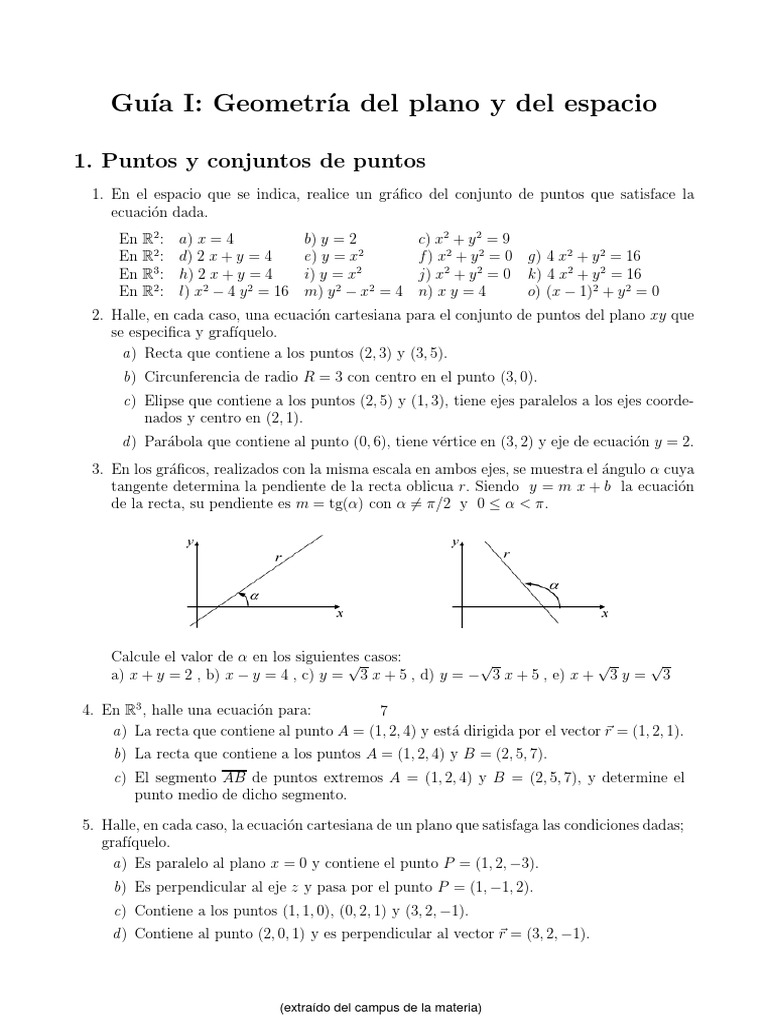 Geometría del Plano y Espacio en FIUBA | PDF | Línea (geometría ...