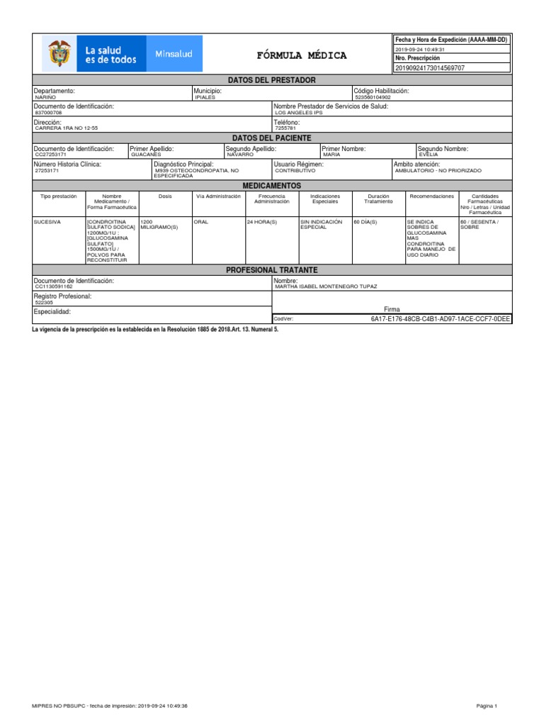 Mipres | Medicamentos con receta | Prescripción médica