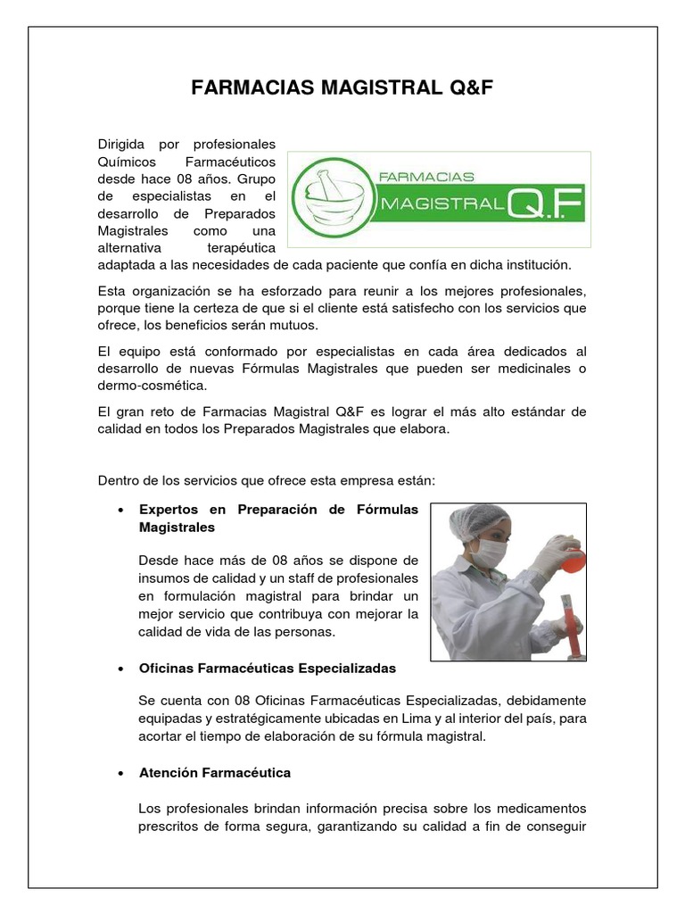 Farmacias Magistral Q | PDF | Farmacia | Farmacéutico