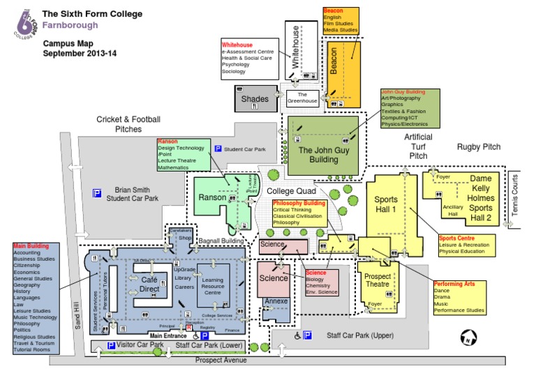 Farnborough Sixth Form College Map | PDF | Academia | Science