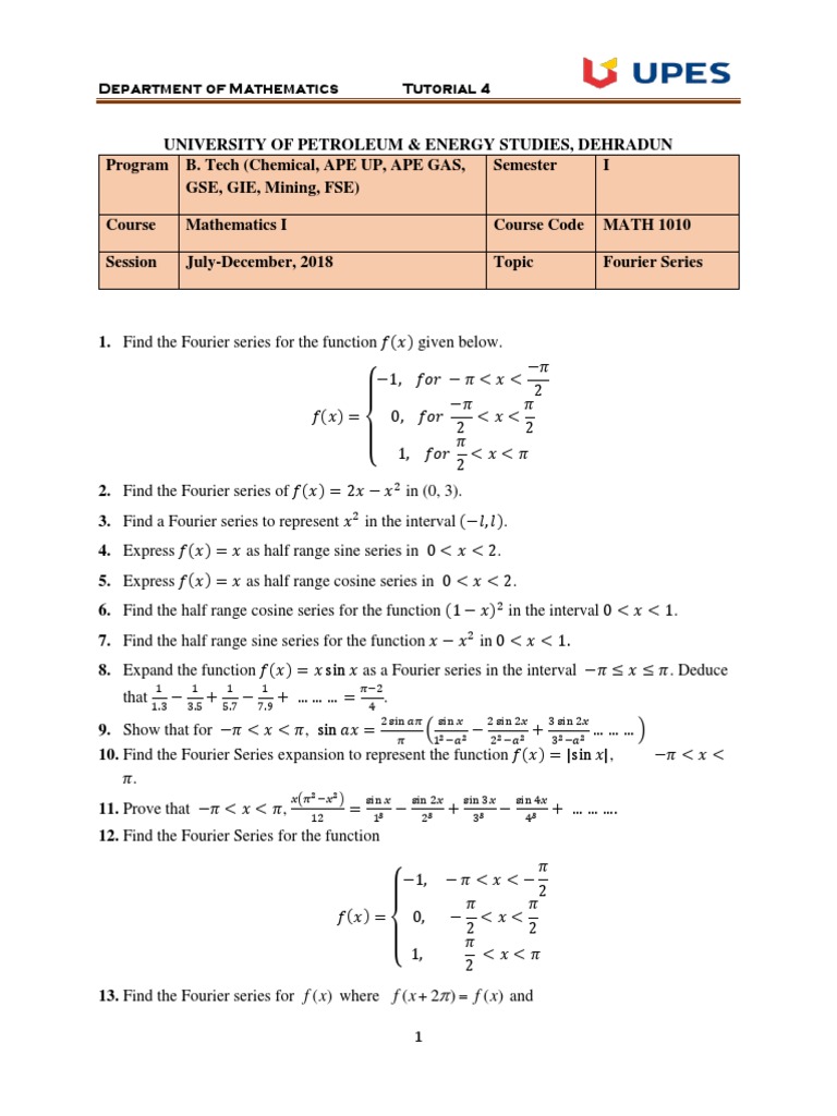 Tutorial 4 (MATH 1010) | Download Free PDF | Functions And Mappings ...