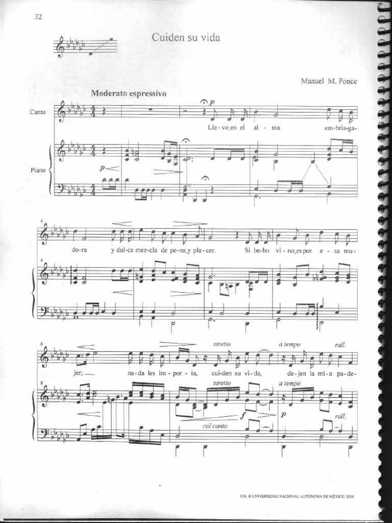 Cuiden Su Vida-Manuel M. Ponce | PDF