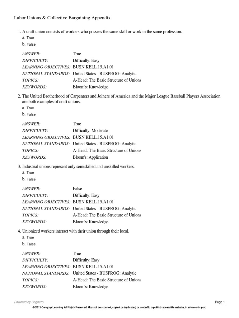 Labor Unions Collective Bargaining Appendix | PDF | Collective ...
