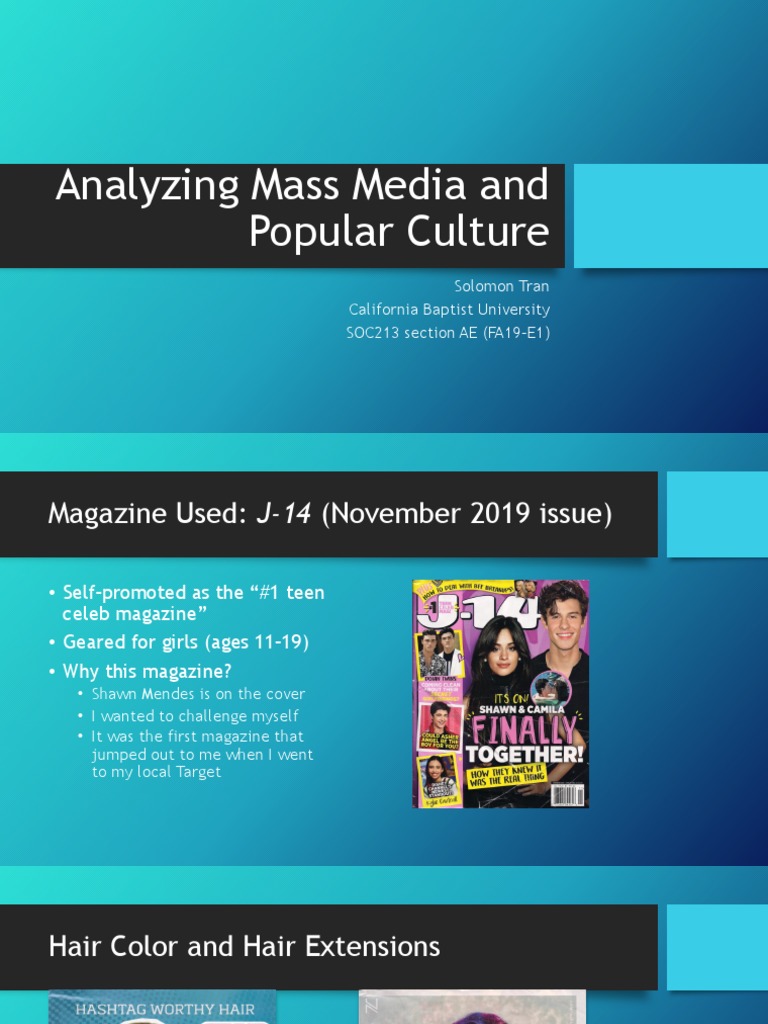 Analyzing Mass Media and Popular Culture | PDF | Deviance (Sociology ...