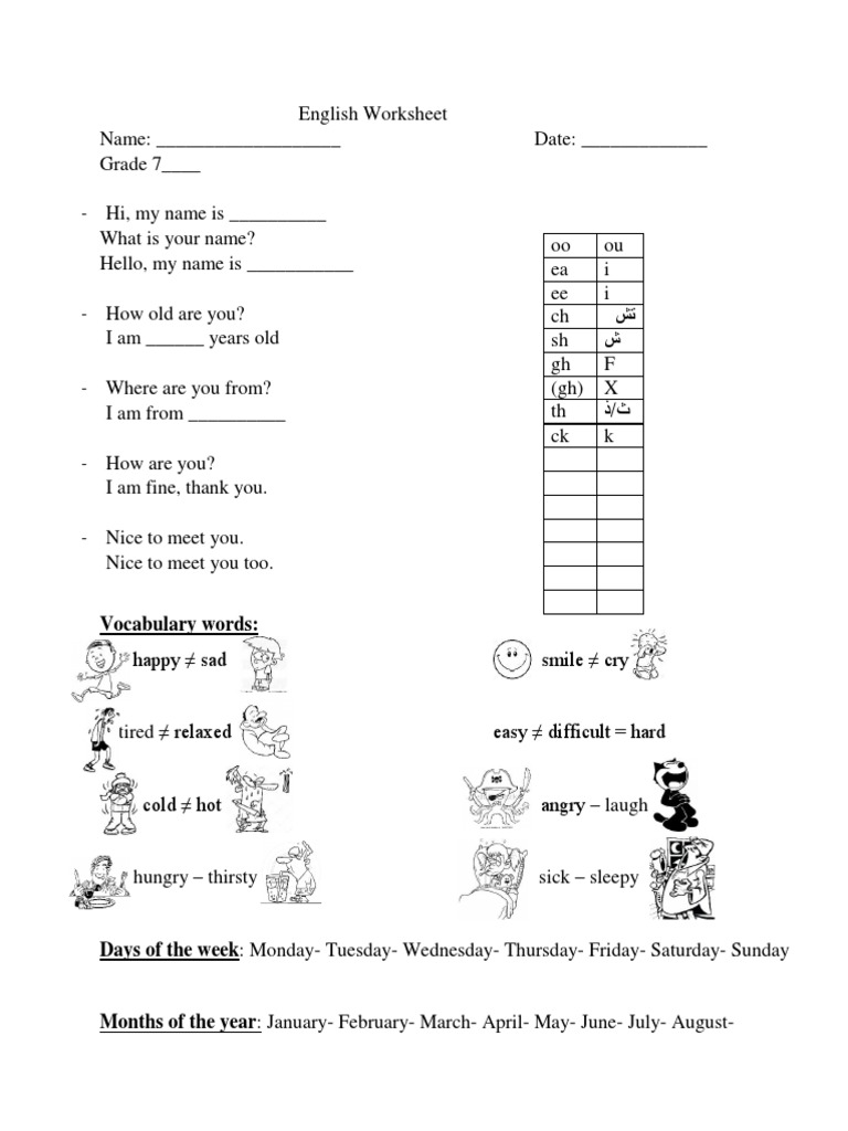 English worksheet conversation practice | PDF
