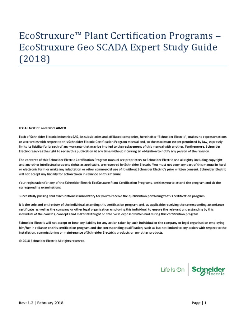 SG - EcoStruxure Geo SCADA Expert - Study Guide v1.2 | PDF | Scada ...