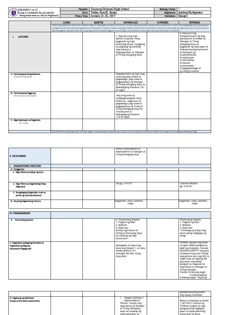 New DLP in AP-7 Week 1 | PDF