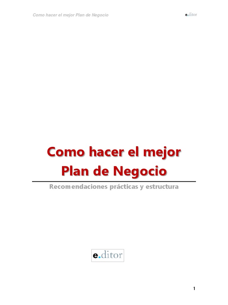 Plan de Negocio | PDF | Plan de negocios | Marketing