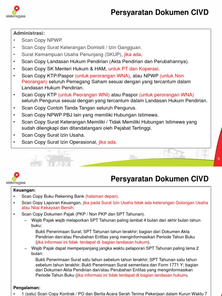Persyaratan CIVD | PDF