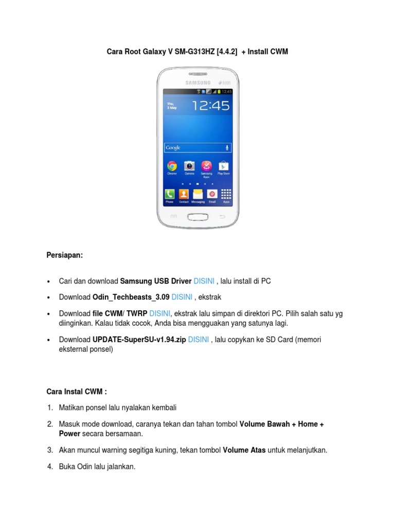 Cara Root Galaxy V SM | PDF