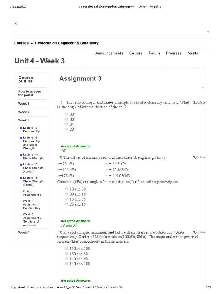 Unit 4 - Week 3: Assignment 3 | PDF | Strength Of Materials ...