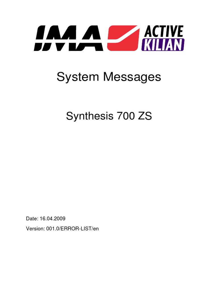 System Messages Controlunit | PDF | Information | Switch