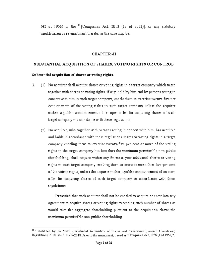 Takeover Code | PDF | Takeover | Stocks