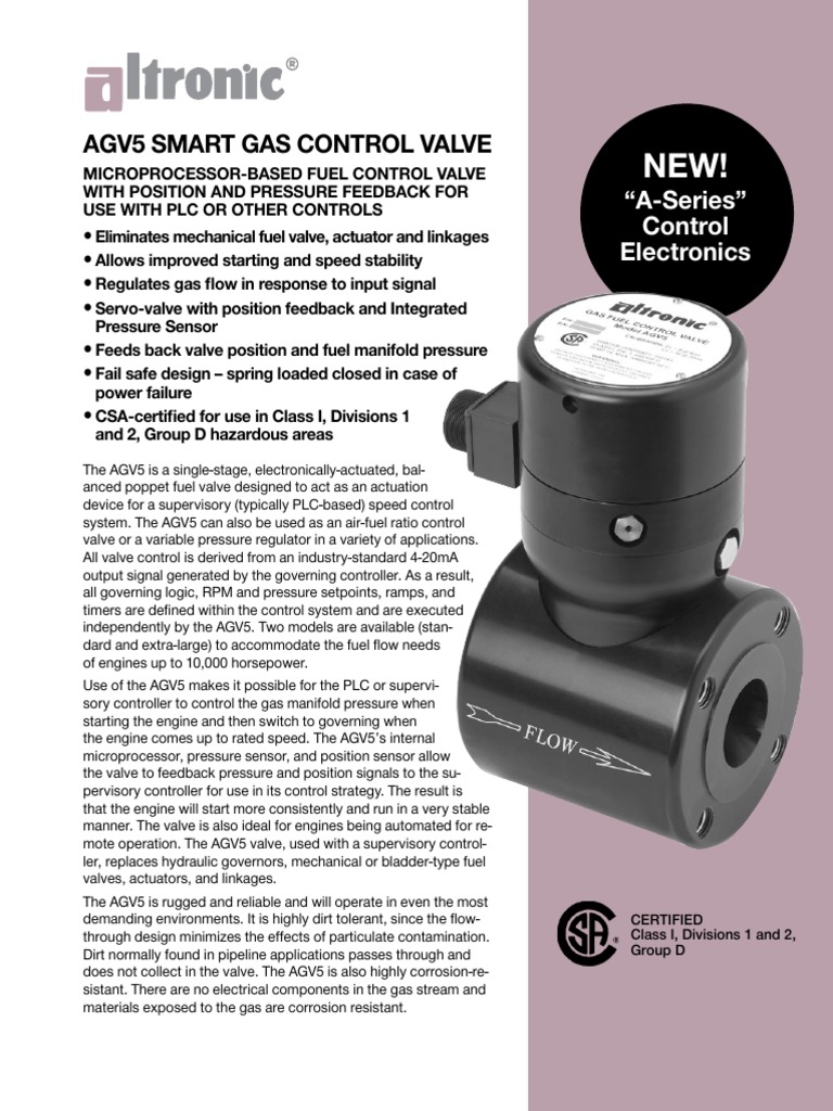 Altronics AGV5 BLLTN 08-2003 PDF | PDF | Valve | Actuator