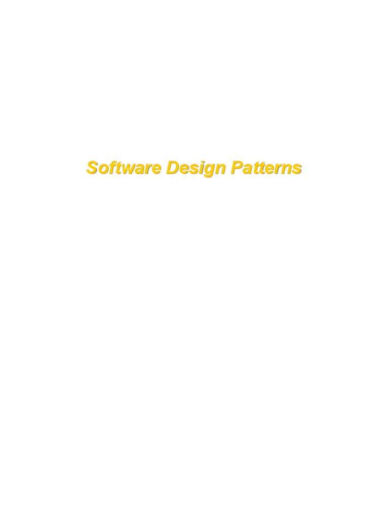 Software Design Patterns | PDF | Class (Computer Programming) | Method ...
