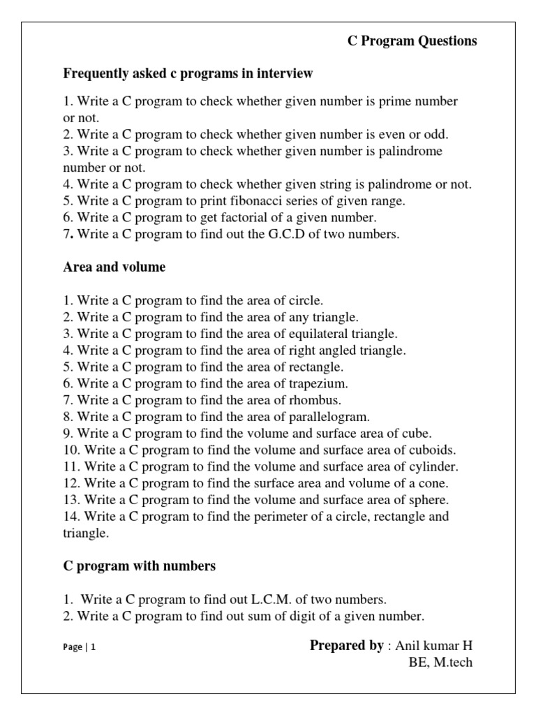 All C Questions | PDF | Area | Matrix (Mathematics)