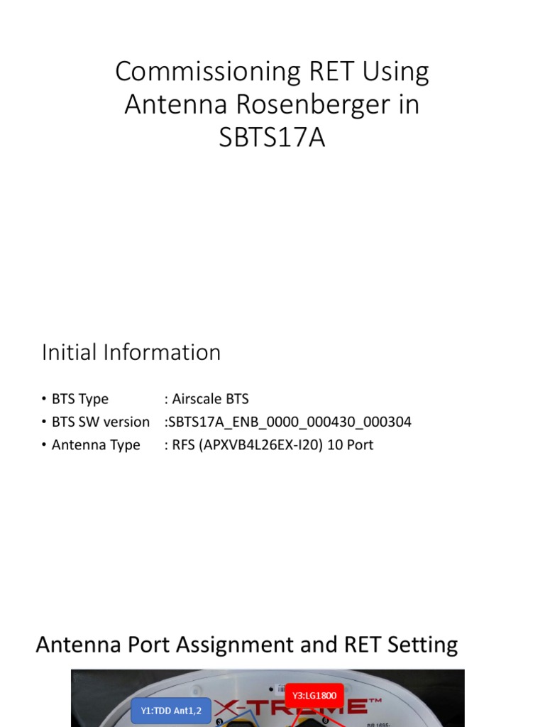 RET Commissioning for RFS Antennas | PDF | Wireless | Information And ...