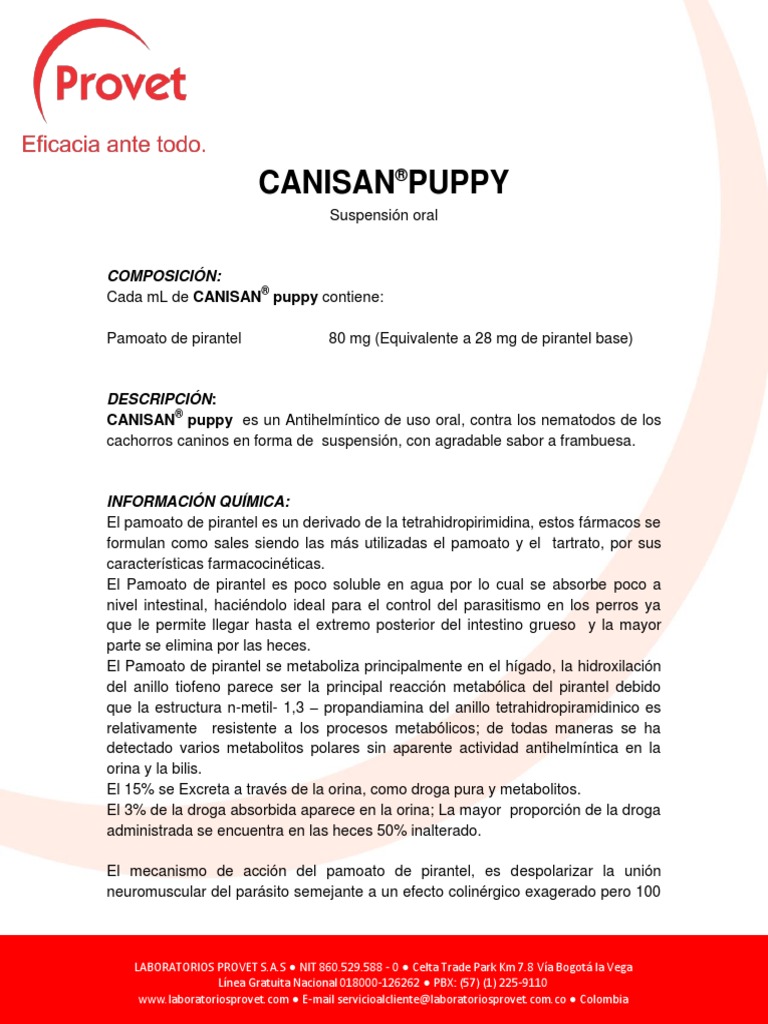Canisan Puppy | PDF | Drogas | Farmacología
